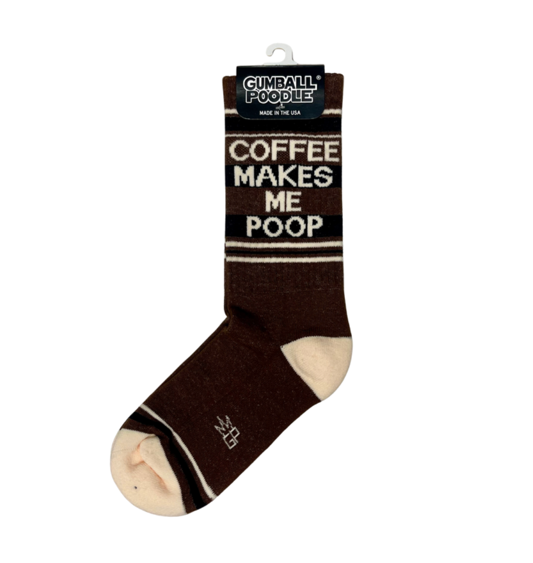 Coffee Makes Me Poop Socks – Blue Moon Emporium